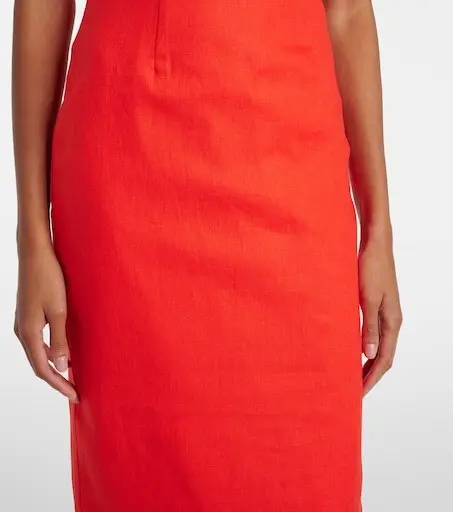 SIR. Strapless Linen Maxi Dress