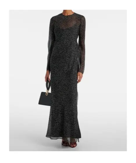 SIR. Polka-dot Silk Maxi Dress