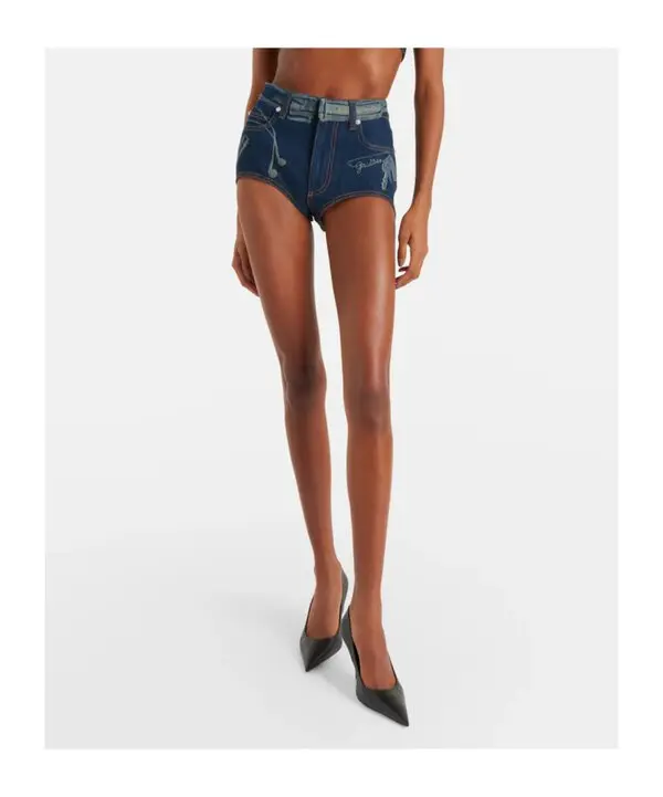 JEAN PAUL GAULTIER Trompe-l'œil Denim Shorts