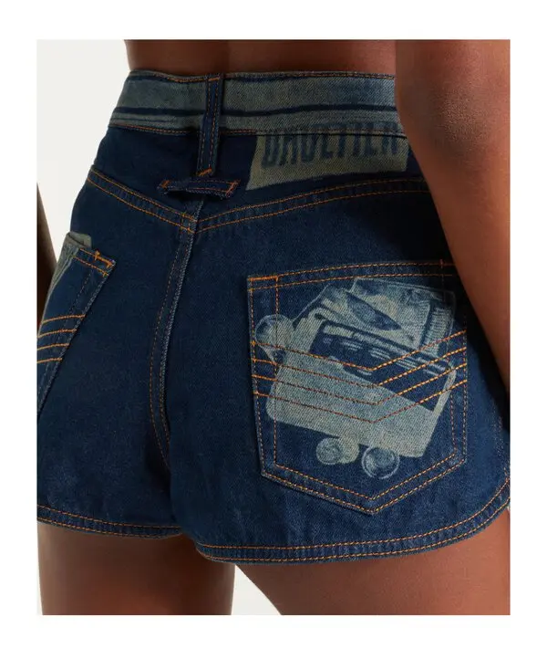 JEAN PAUL GAULTIER Trompe-l'œil Denim Shorts