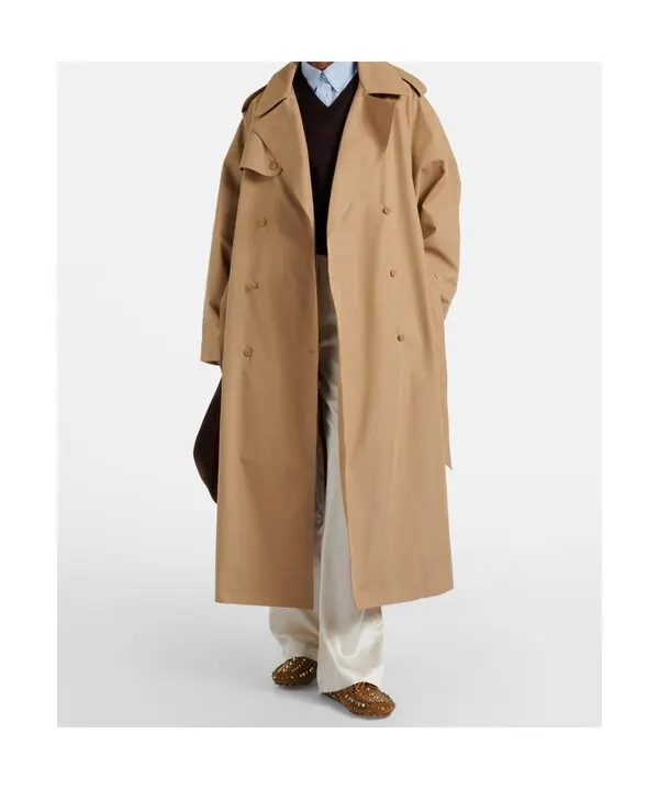 THE FRANKIE SHOP Riva Oversized Cotton Trench Coat