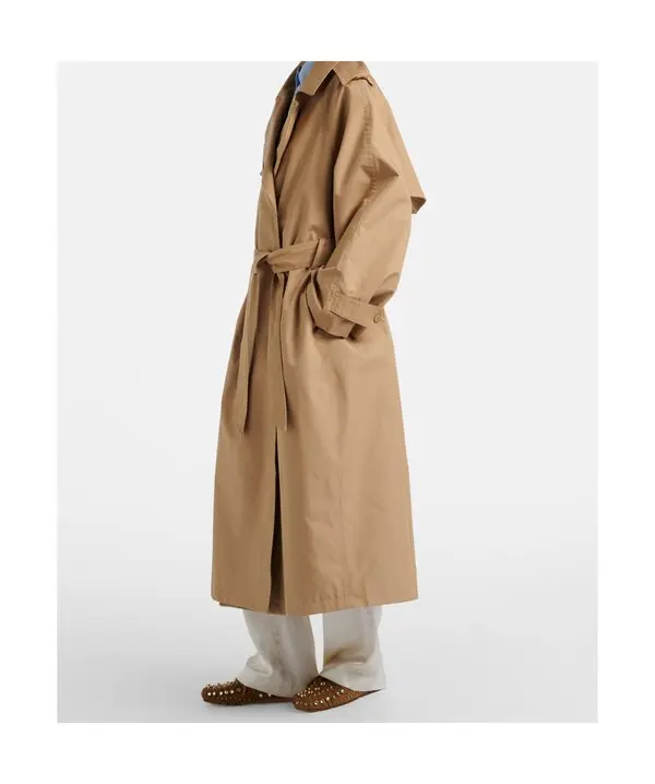 THE FRANKIE SHOP Riva Oversized Cotton Trench Coat