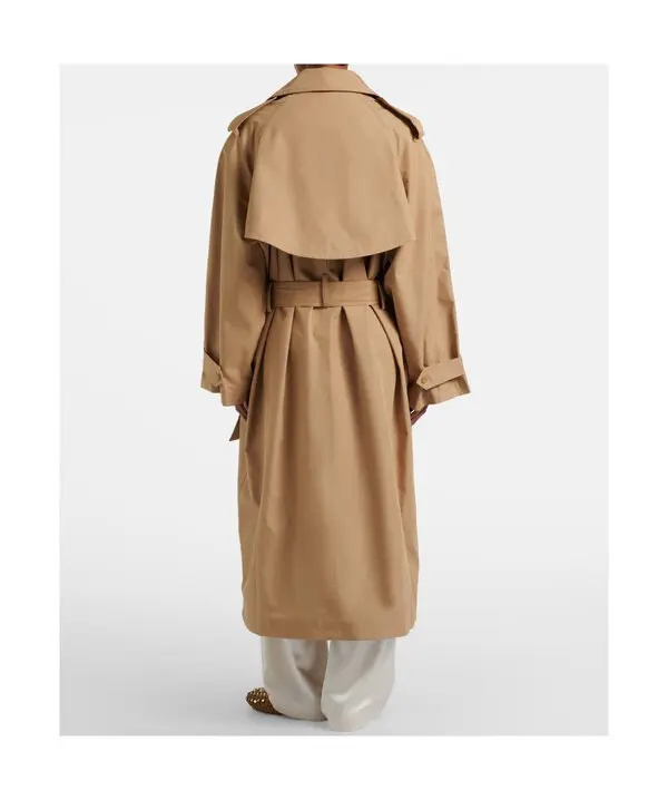 THE FRANKIE SHOP Riva Oversized Cotton Trench Coat