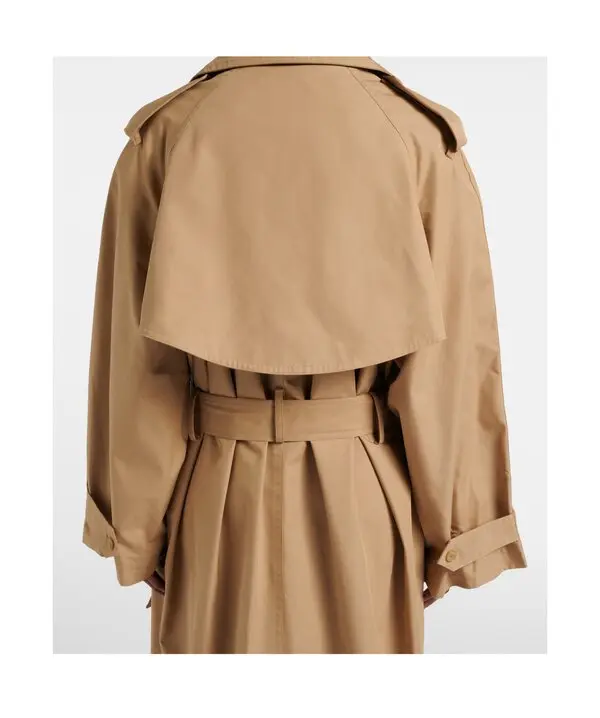 THE FRANKIE SHOP Riva Oversized Cotton Trench Coat