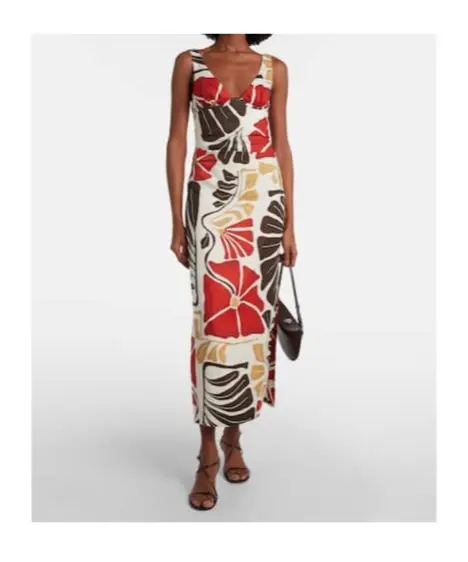 SIR. Julietta Floral Linen Midi Dress