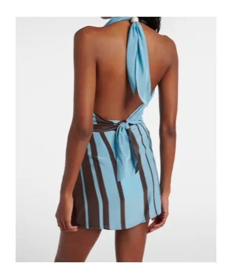 SIR. Rioja Draped Striped Silk Crêpe Top