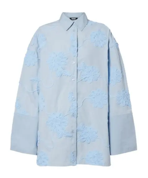 ROTATE BY BIRGER CHRISTENSEN Embroidered Cotton Shirt