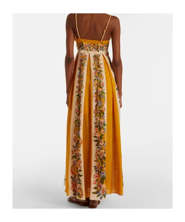 Farm Rio Floral Pleated Maxi Dress