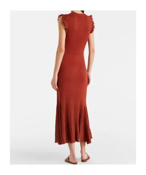 Ulla Johnson Noelle Knitted Lamé Midi Dress