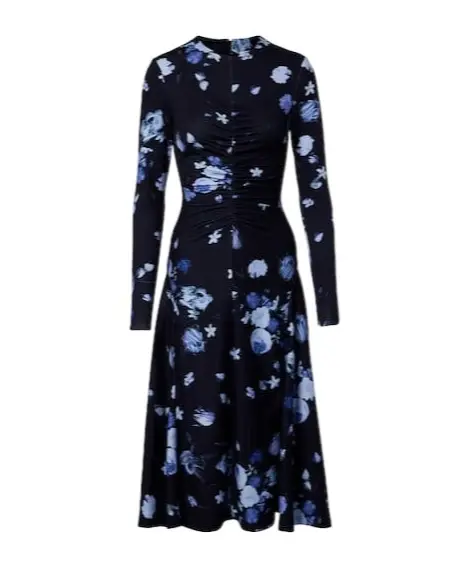 Erdem Floral Jersey Midi Dress