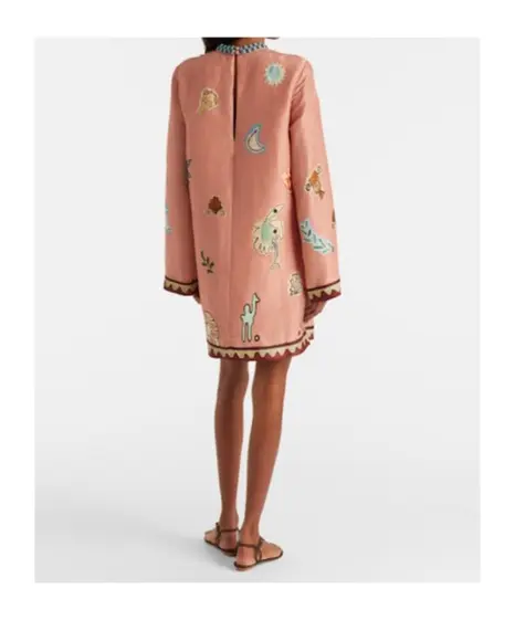 ALEMAIS X Lrnce Laurence Linen And Silk Minidress