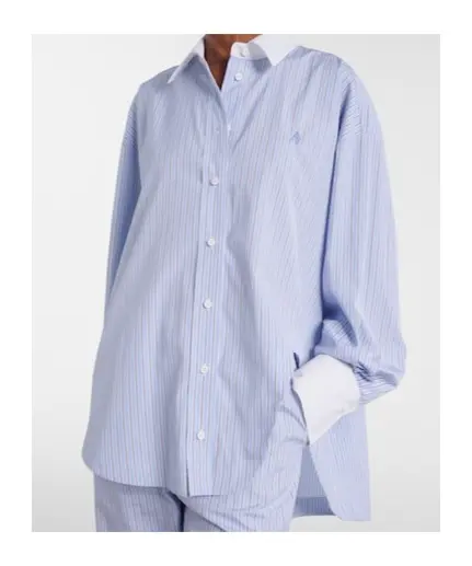 Attico Striped Asymmetric Cotton Shirt