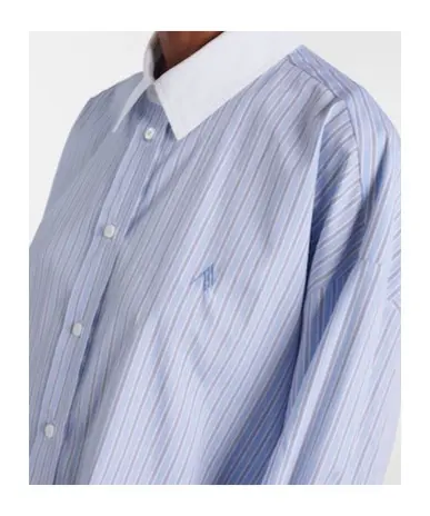 Attico Striped Asymmetric Cotton Shirt