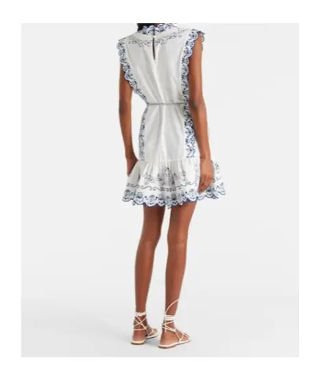 ALEMAIS Leela Embroidered Cotton Minidress