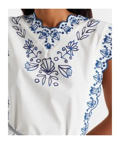 ALEMAIS Leela Embroidered Cotton Minidress