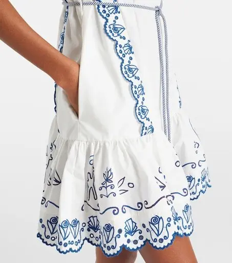 ALEMAIS Leela Embroidered Cotton Minidress