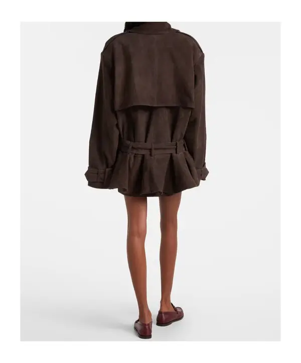 ROTATE BY BIRGER CHRISTENSEN Leather Jacket With Detachable Belt