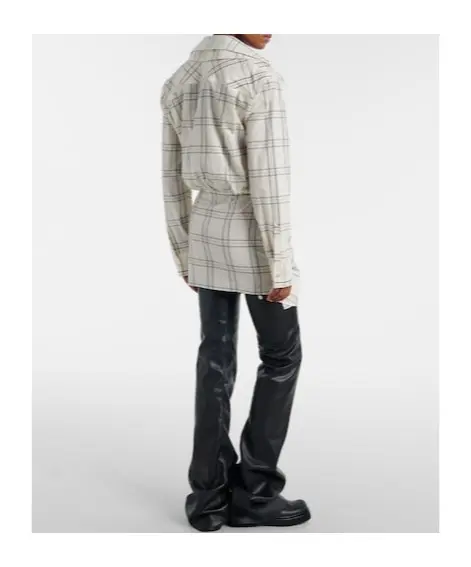 Attico Checked Cotton Minidress