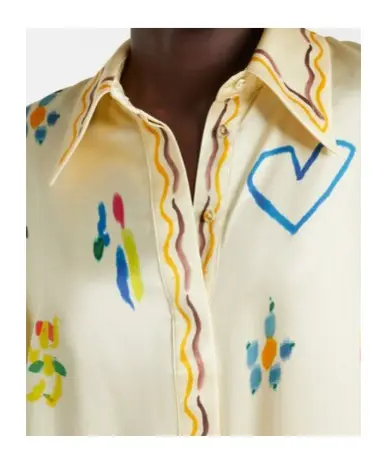 ALEMAIS Sidi Floral Silk Shirt - Nude