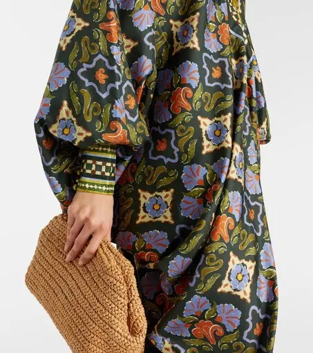 ALEMAIS Cece Floral Silk Kaftan