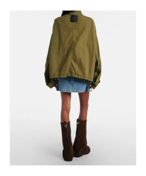 Attico Belted Denim Miniskirt