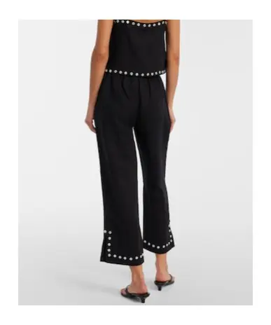 Staud Linen-blend Flared Pants