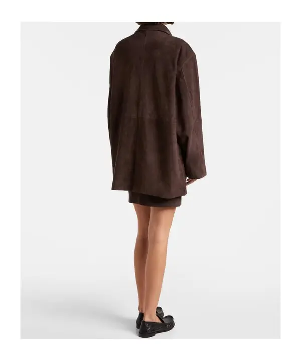 ROTATE BY BIRGER CHRISTENSEN High Collar Long Sleeve Leather Jacket