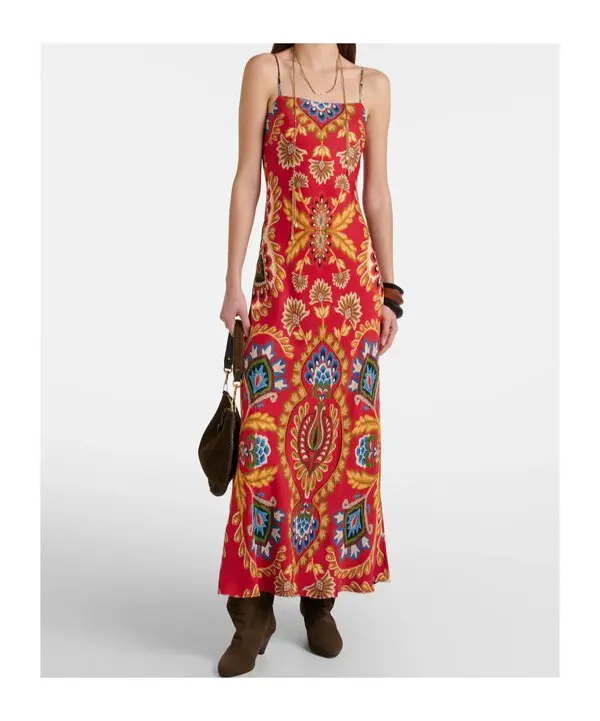 Farm Rio Folk Tapestry Maxi Dress