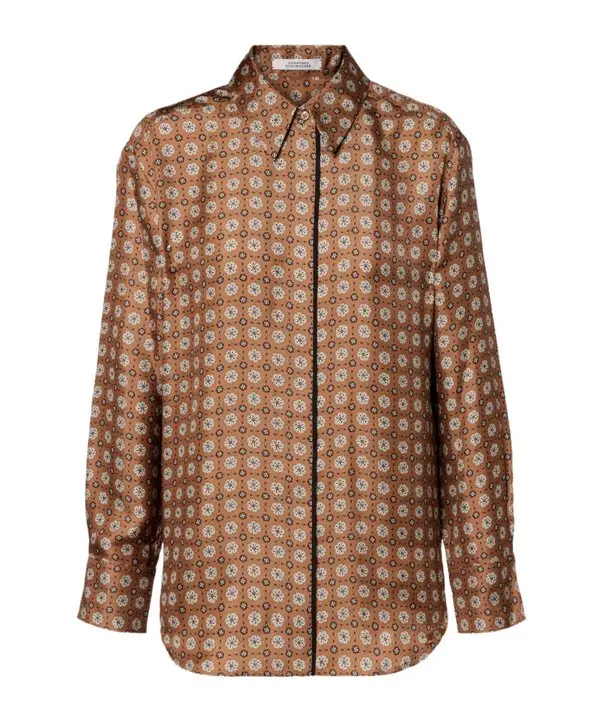 Dorothee Schumacher Printed Silk Twill Shirt - Brown