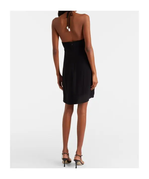 Farm Rio Floral Appliqué Halterneck Minidress