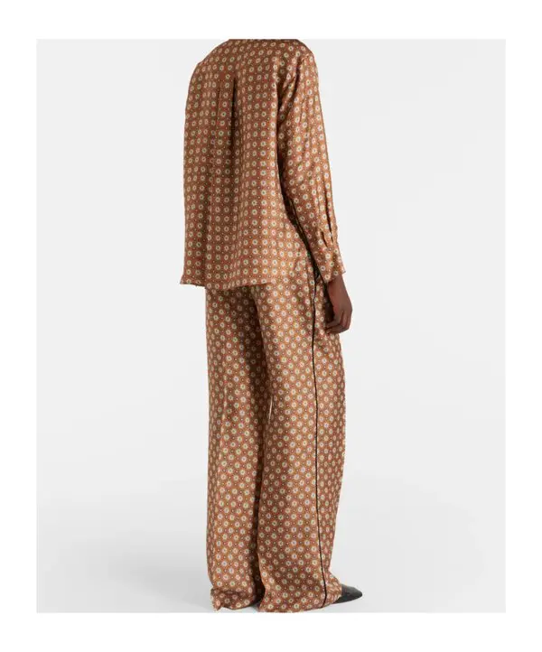 Dorothee Schumacher Printed Silk Twill Palazzo Pants