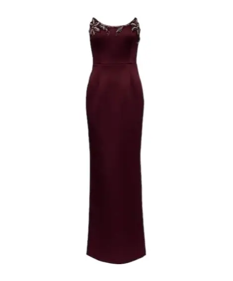 Rebecca Vallance Alora Embellished Corset Gown - Brown