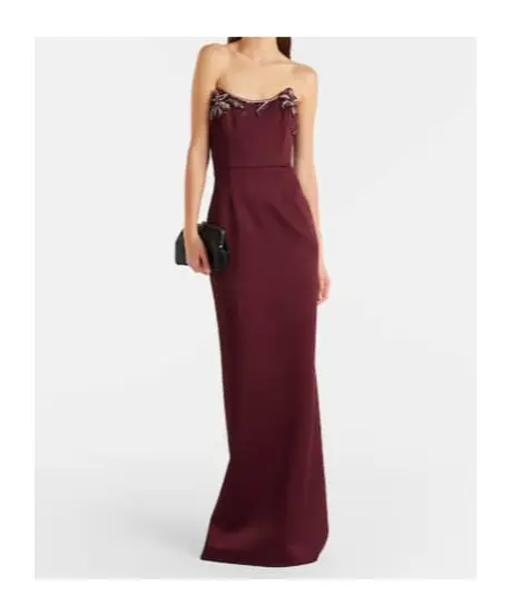 Rebecca Vallance Alora Embellished Corset Gown - Brown