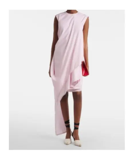 Jacquemus Traversin Asymmetric Cotton Poplin Minidress
