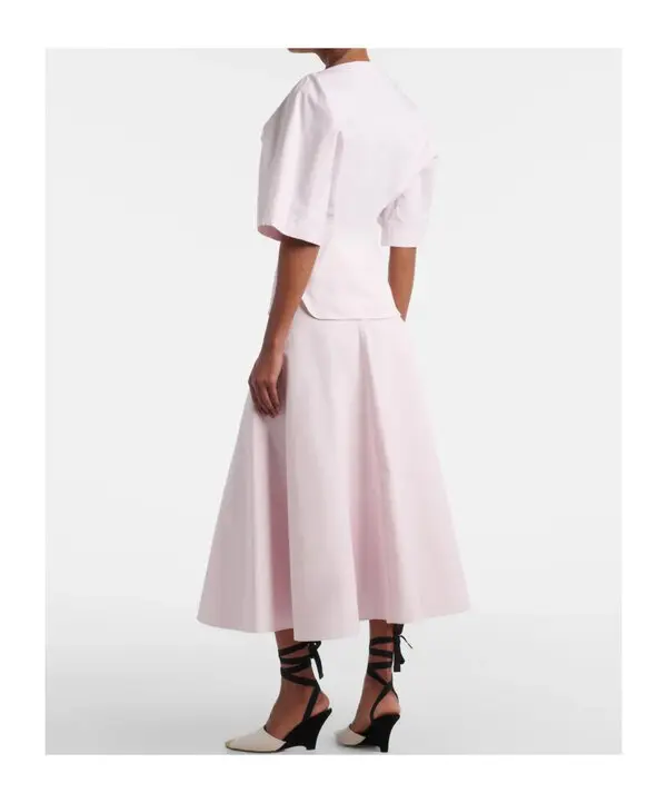 Jacquemus Triangle Cotton Poplin Midi Skirt