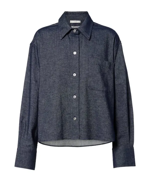 Vince Cotton And Linen Chambray Shirt