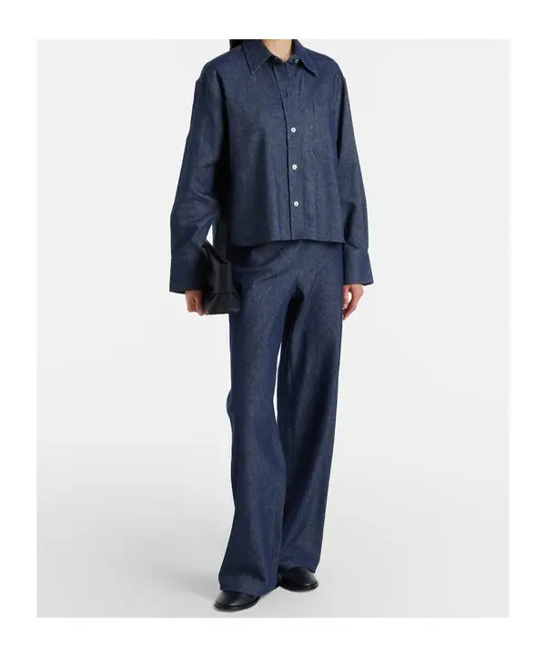 Vince Cotton And Linen Chambray Shirt