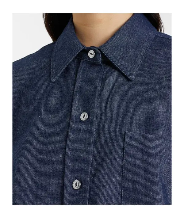 Vince Cotton And Linen Chambray Shirt