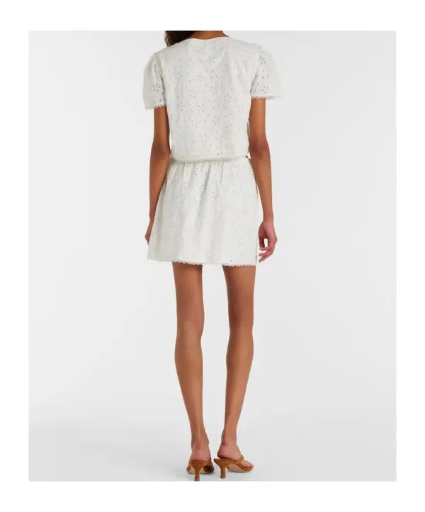 Posse Salma Embroidered Cotton Miniskirt