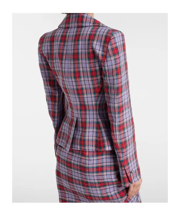 VIVIENNE WESTWOOD Plaid Linen Blazer