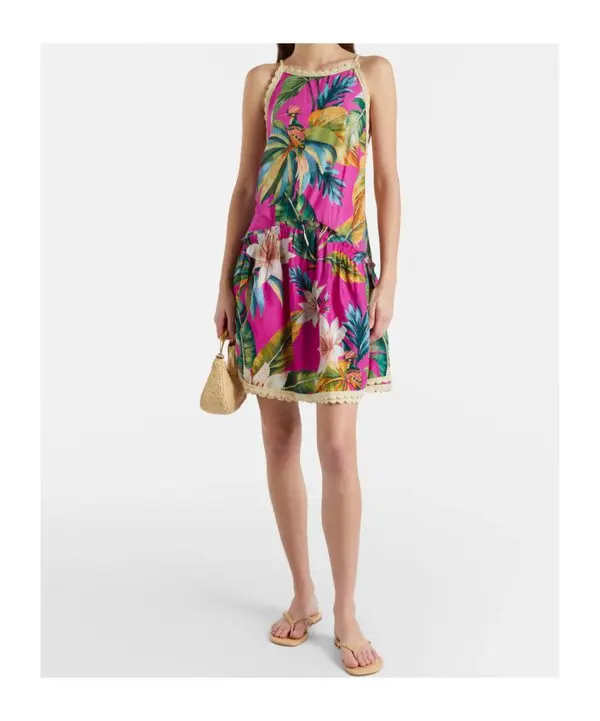 Farm Rio Tropicalia Printed Cotton Minidress