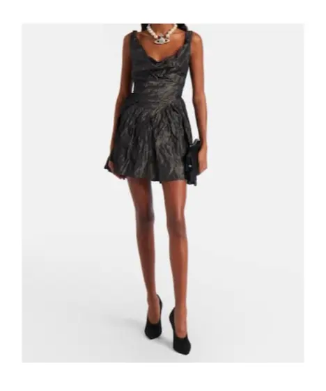 VIVIENNE WESTWOOD Mini Draped Corset Dress - Black