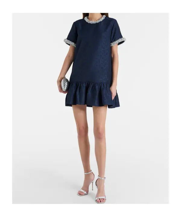 Simkhai Alison Embellished Jacquard Minidress