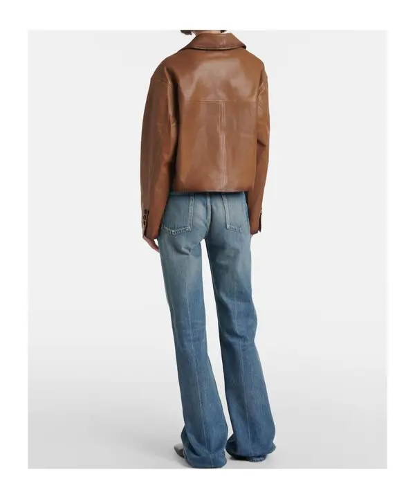 Dorothee Schumacher Cropped Leather Jacket
