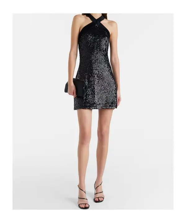 Simkhai Isla Sequined Halterneck Minidress