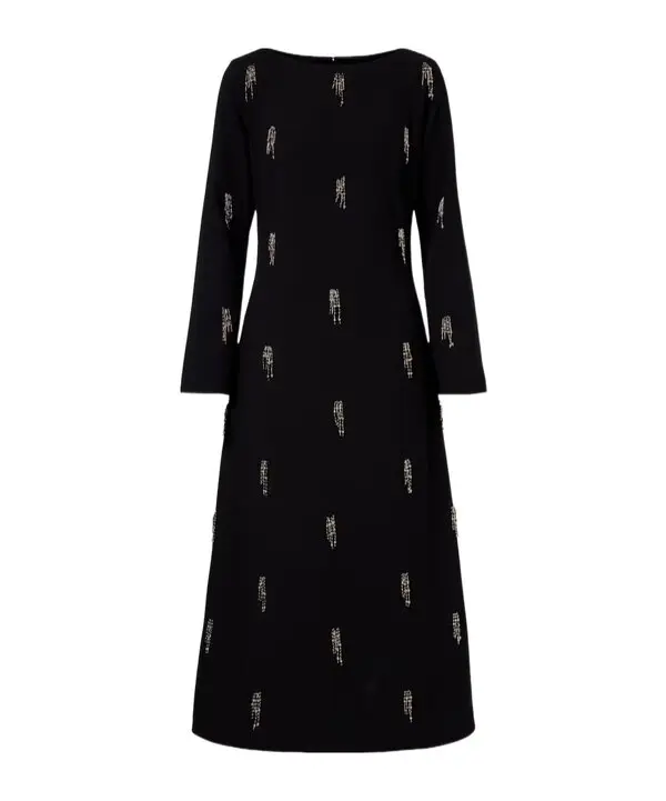 Simkhai Coretta Embellished Crêpe Midi Dress