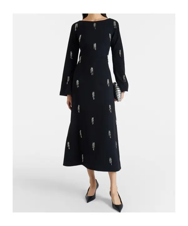 Simkhai Coretta Embellished Crêpe Midi Dress