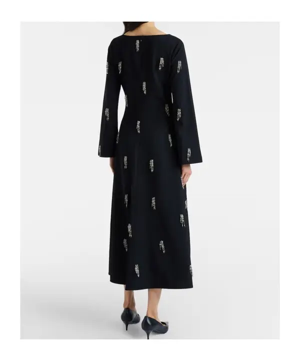 Simkhai Coretta Embellished Crêpe Midi Dress
