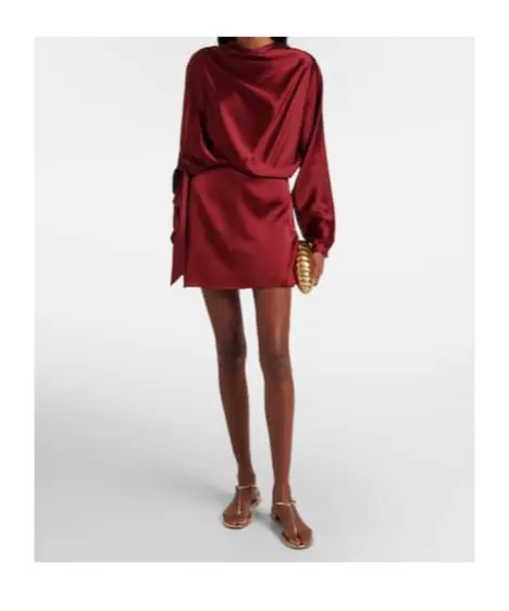 Staud Phoebe Silk-blend Satin Minidress