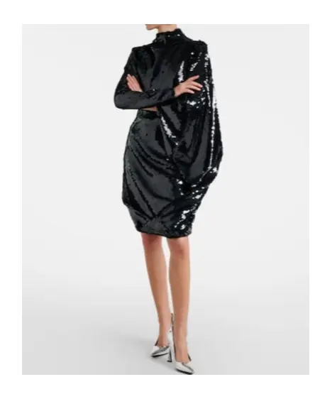 Stella McCartney Draped Sequined Minidress